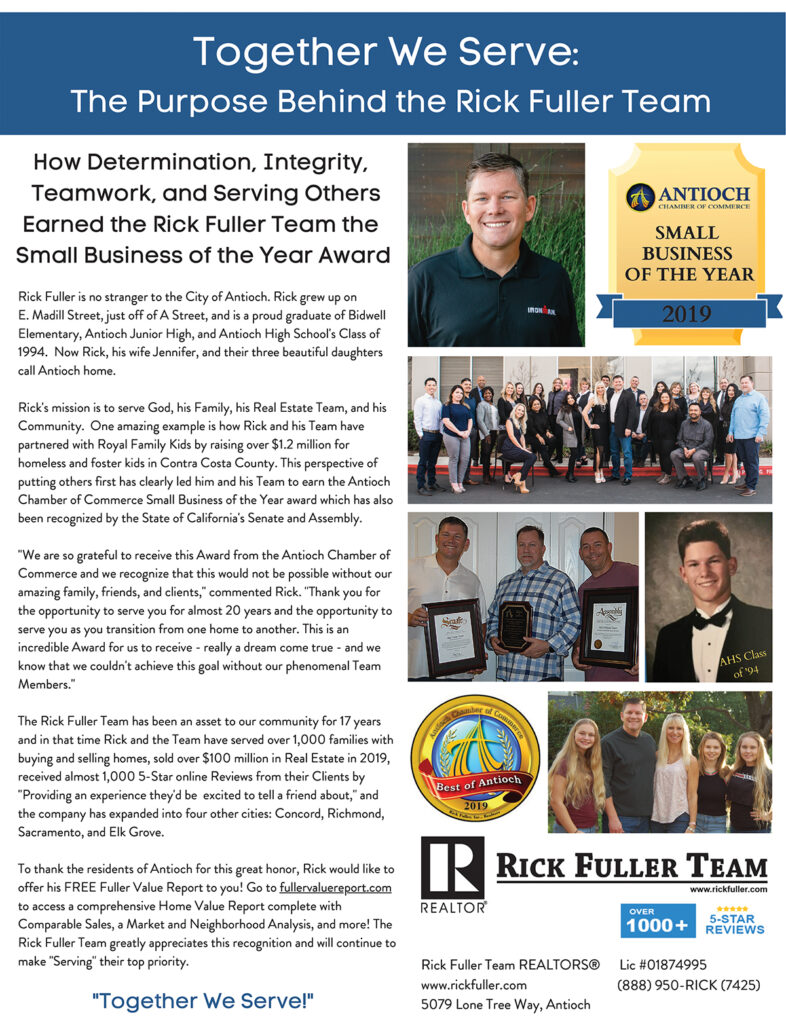 Rick Fuller Team honors Rick, thanks community for recognition as 2019 ...