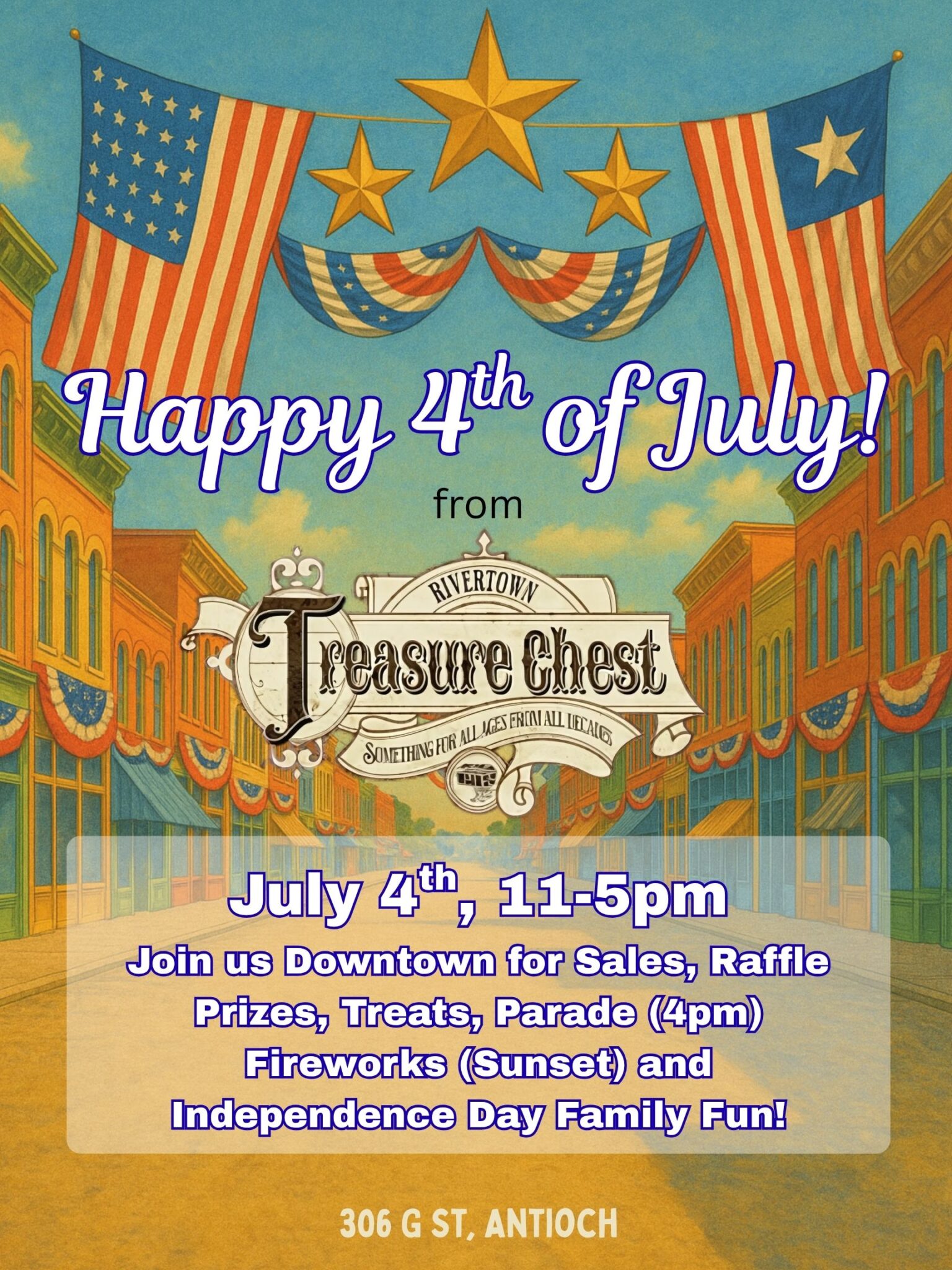Sales, raffle prizes, treats at Rivertown Treasure Chest on July 4th ...